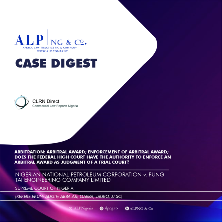 CASE DIGEST - ARBITRATION: ARBITRAL AWARD; ENFORCEMENT OF ARBITRAL AWARD; DOES THE FEDERAL HIGH ...